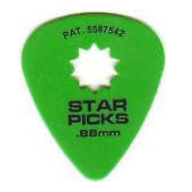 Everly Star Pick 0.88mm 12 Picks Green | Reverb