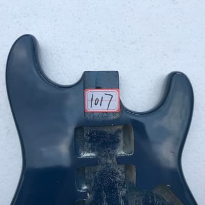 Unknown Strat Style Guitar HHH Pickup Route Body in Blue | Reverb