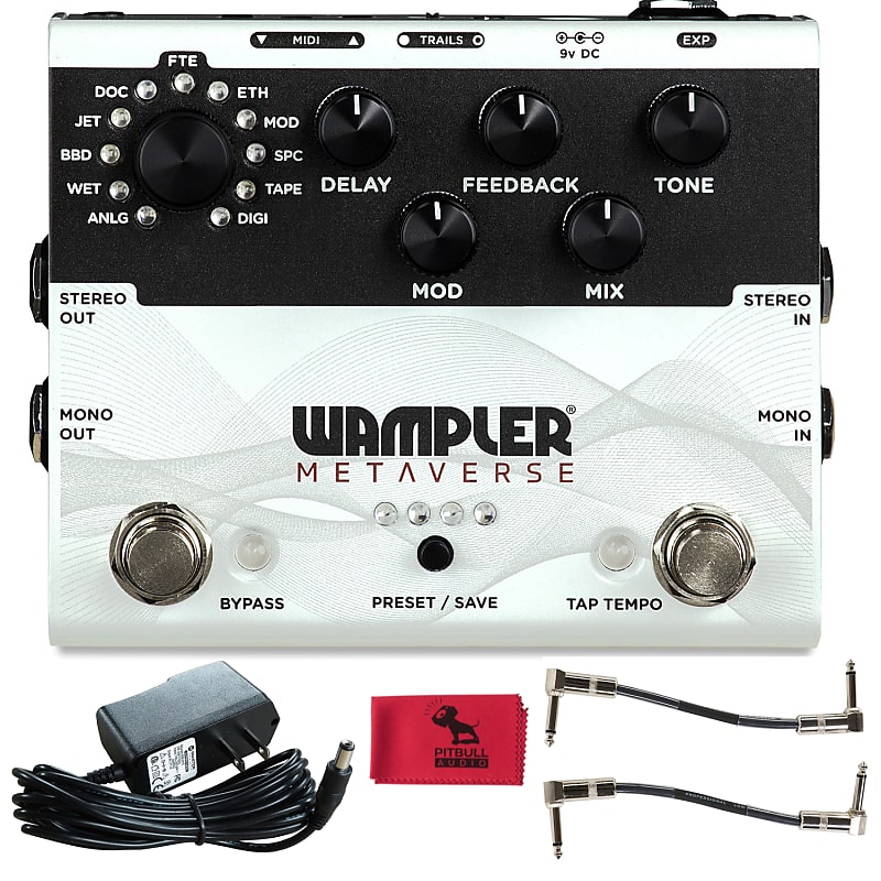 Wampler Metaverse Delay Guitar Pedal w/ Power Supply, Patch | Reverb