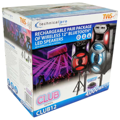 Technical Pro CLUB12 12" Rechargeable Bluetooth | Reverb