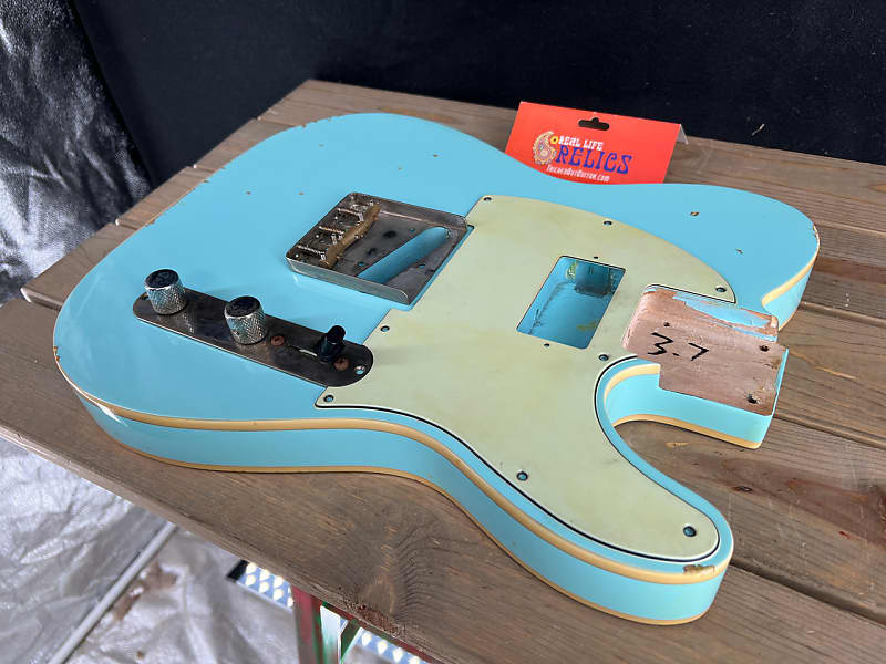 Real Life Relics Tele® Body Double Bound Aged Sonic Blue | Reverb
