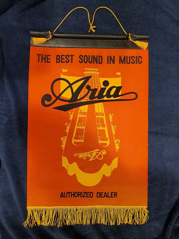 1980's Aria Banner - Fabric Dealer Banner | Reverb