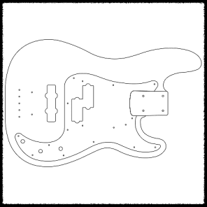 Precision Bass Guitar Routing Templates - 1/4" Clear Acrylic | Reverb