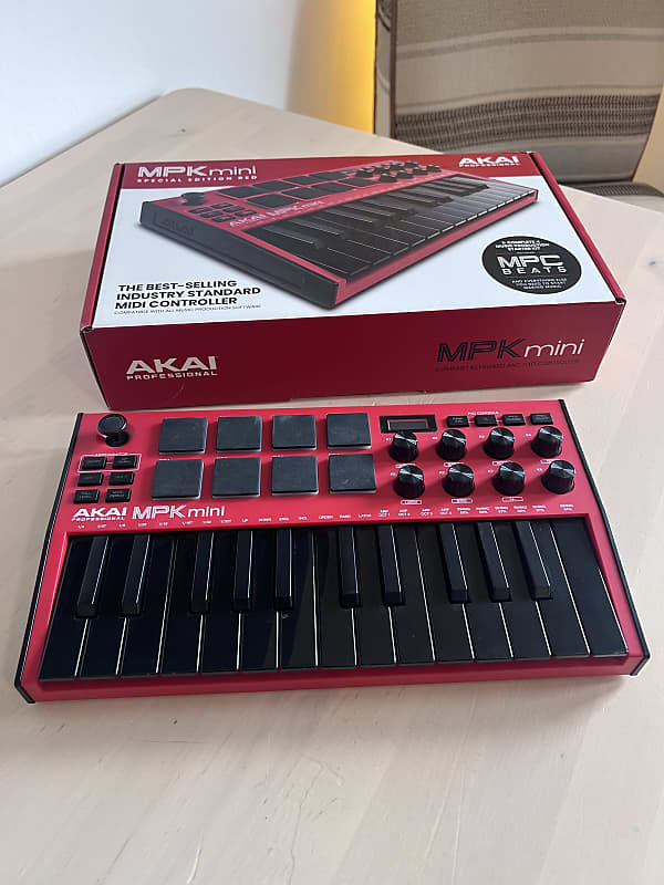 Akai Professional MPK Mini MK3 Keyboard Controller (Red) | Reverb
