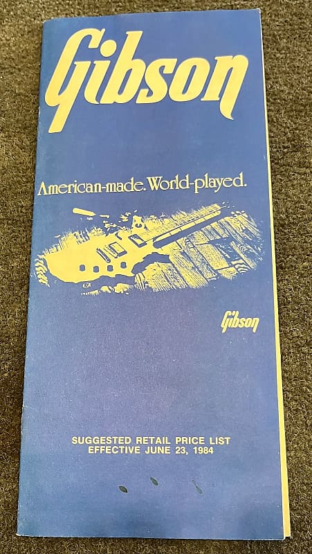 Gibson Price list 1984 | Reverb
