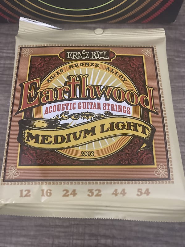 Ernie Ball 12 sets Earthwood 2003 med light acoustic strings | Reverb
