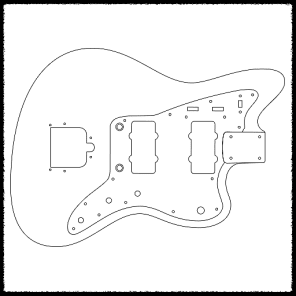 Jazzmaster Guitar Routing Templates - 1/4" MDF | Reverb