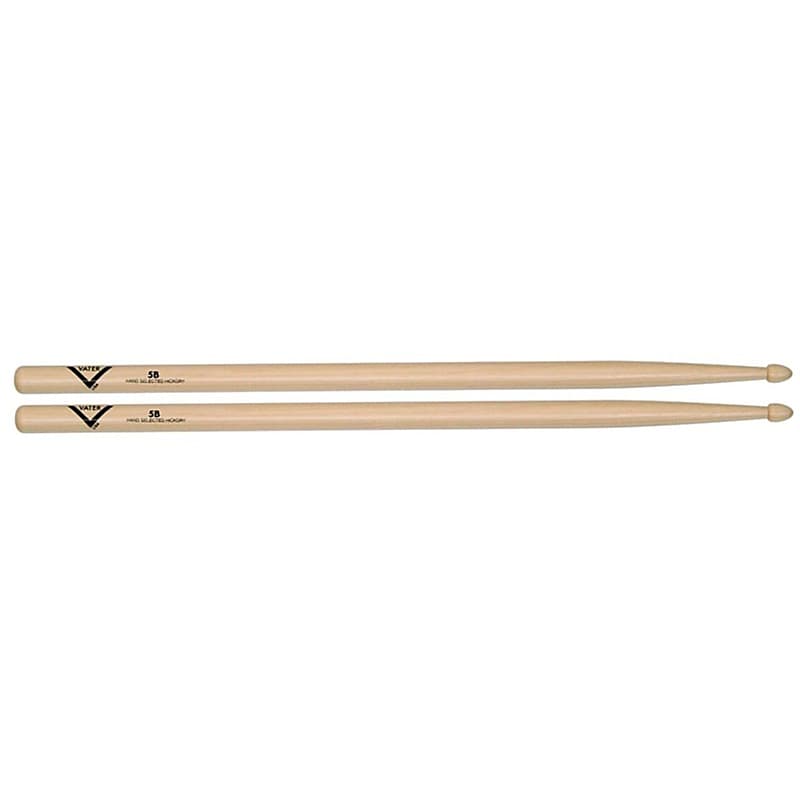 Vater VH5BW Hickory 5B "Vater Sticks" Wood Tip Drumsticks, 10 | Reverb
