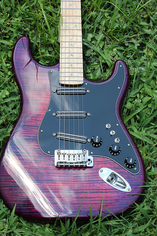 Warmoth Stratocaster Magenta Burst w/ Hardshell Case 2014 | Reverb