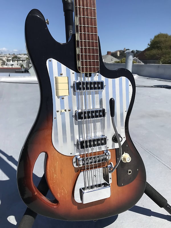 Teisco TB-64 1964-1966 - 6-String Bass / Baritone - Sunburst | Reverb