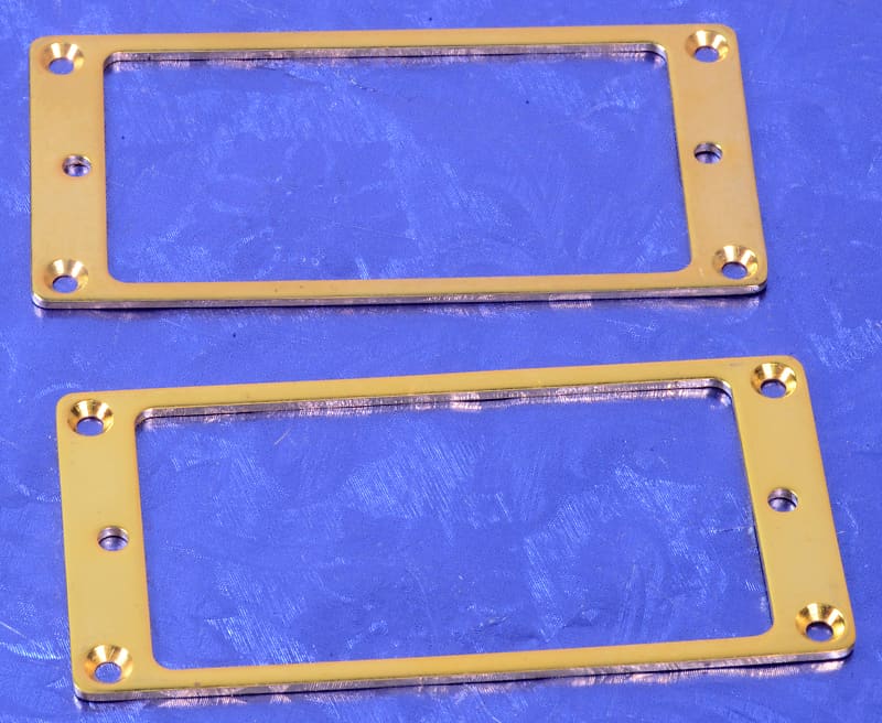 Two Gold Plated Brass Thin Humbucking Pickup Rings New Old | Reverb