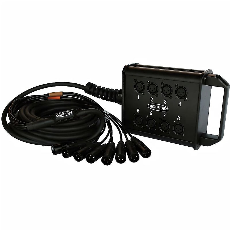 Digiflex HE8-0-50 50' ft feet 8 x XLR Snake Stage Audio Cable | Reverb