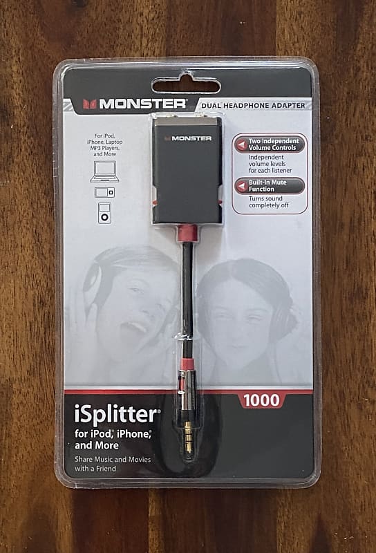 Monster Cable iSplitter Headphone Splitter Headphone Adapter | Reverb