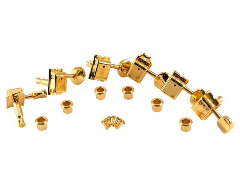 Kluson Supreme 6 Inline Oval Metal button, Staggered Safety | Reverb