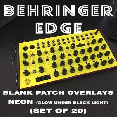 Behringer Edge Blank Patch Overlays - Neon glow under | Reverb