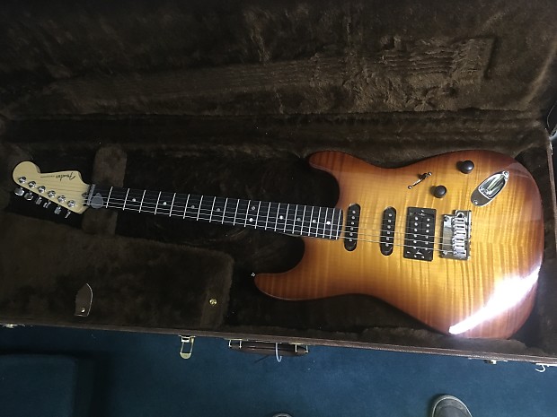 Fender Strat American Deluxe FMT HSS 2007ish Tobacco | Reverb