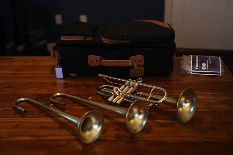 Adams A4 ML tuning bell trumpet with THREE bells. Satin | Reverb