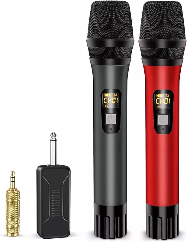 Wireless Dual Handheld Dynamic Microphone System – 160FT | Reverb