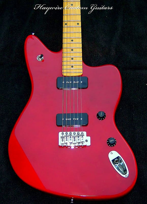 Burgundy Jazzmaster+All Maple12" Radius Neck+P-90 Pickups+TB | Reverb