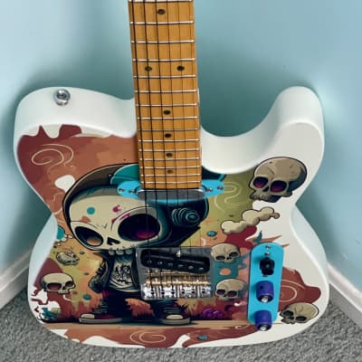 Graffiti Skull / Punk Boy Custom UV Printed Telecaster | Reverb