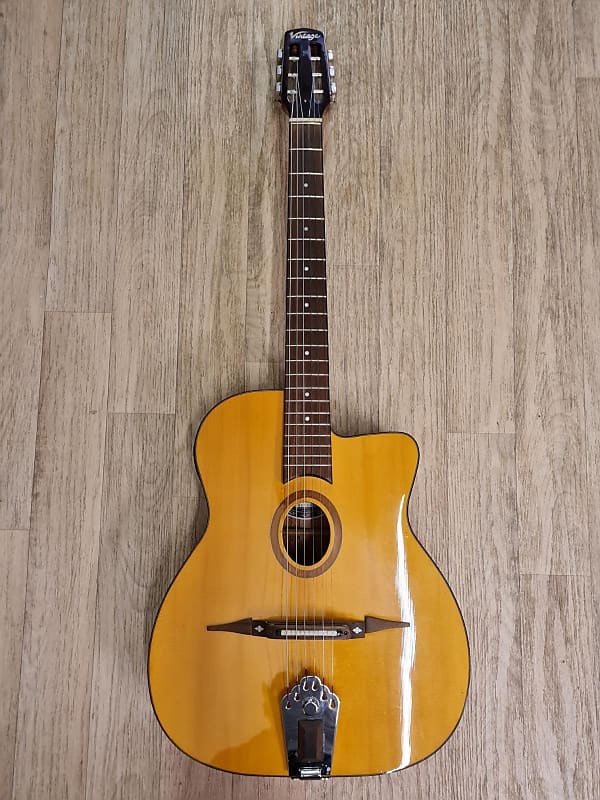 Vintage VMEC800N Electro Gypsy Style Guitar | Reverb