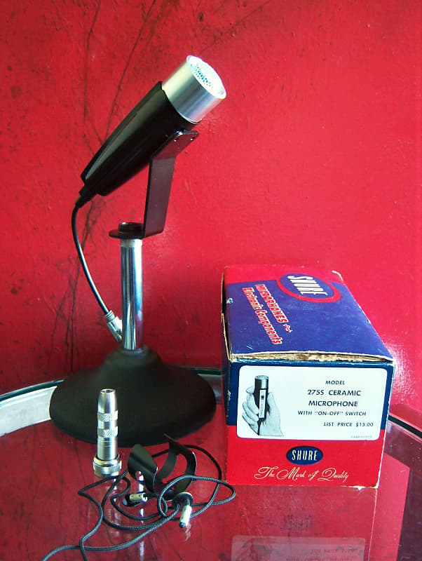 Vintage RARE 1960's Shure 275S ceramic microphone harp mic | Reverb