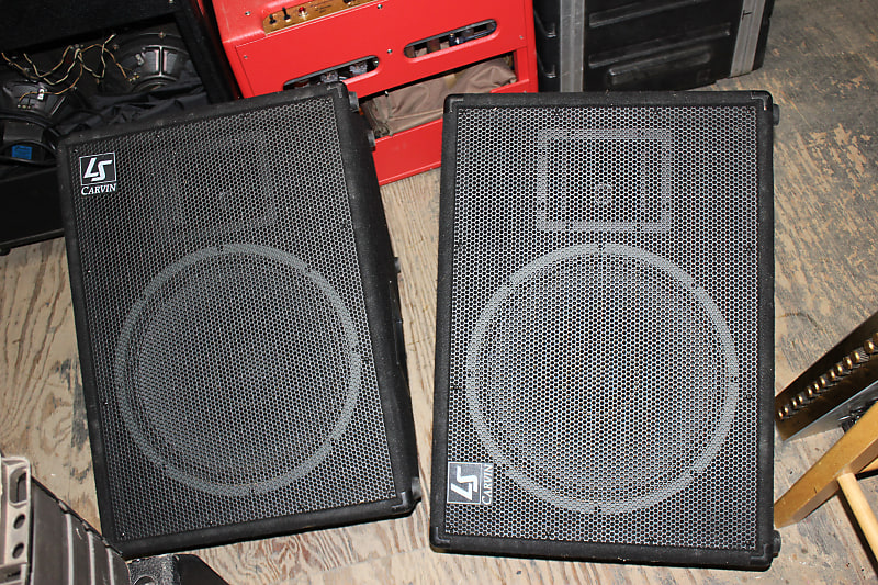 Carvin LS1502M/15" Wedge Monitors (Pair) 400 Watts ea. at 8 | Reverb