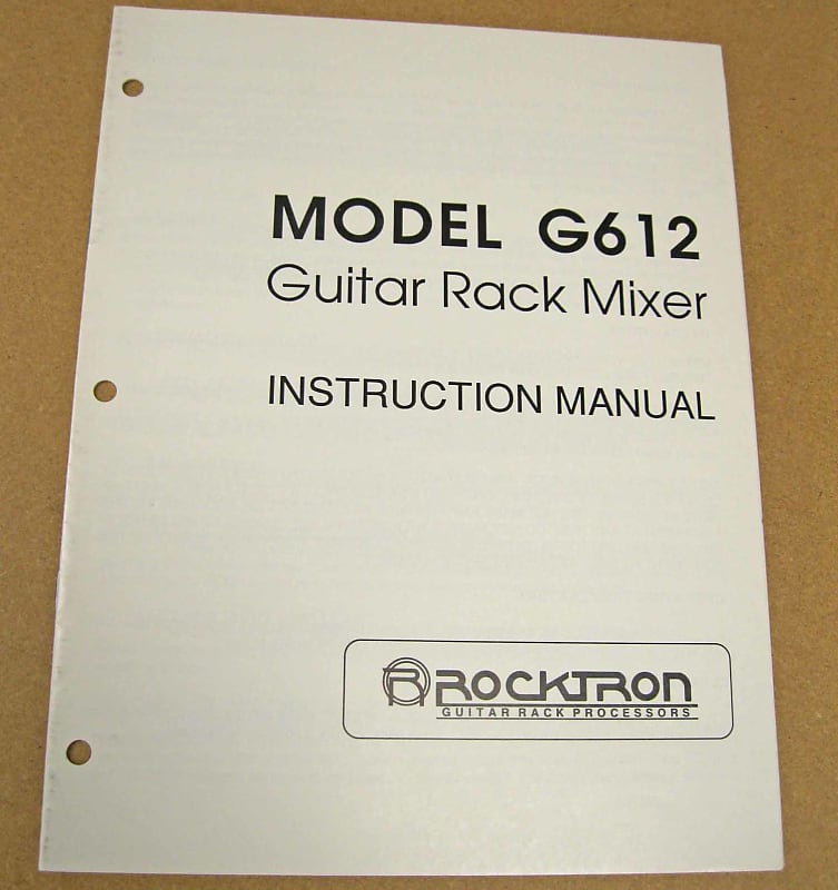 Rocktron G612 Rack Mixer Instruction Manual 90's | Reverb