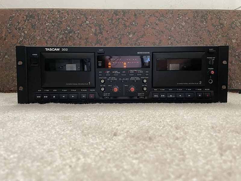 TASCAM 302 Dual Cassette Recorder - Black | Reverb