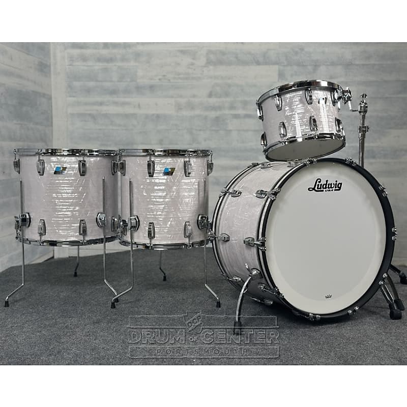 Ludwig Classic Maple 4pc Drum Set 24/14/16/18 70s White | Reverb