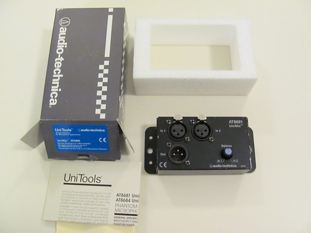 Audio-Technica AT8681 - UniMix Mic Combiner with Balance | Reverb