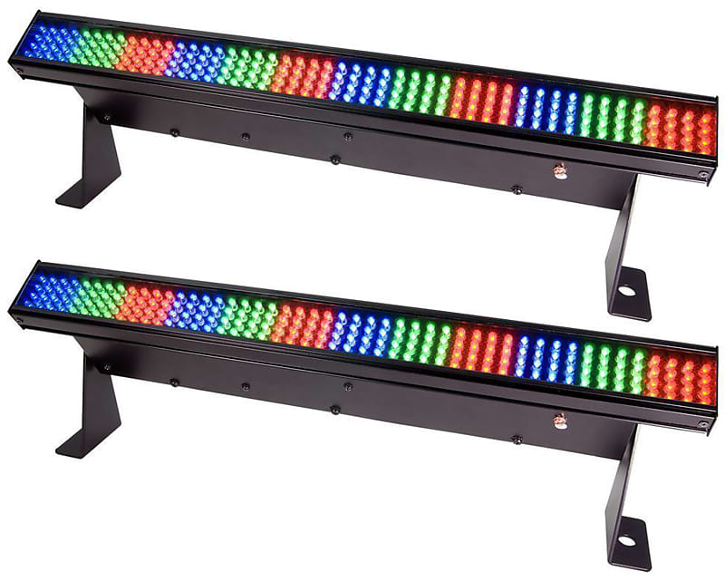 2 Chauvet COLORSTRIP MINI DMX LED Wash Light Bars With | Reverb