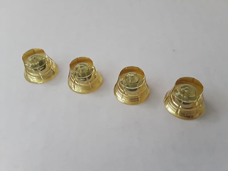 1960's Harmony DeArmond Amber Mini Guitar Knobs - Set Of 4 - | Reverb