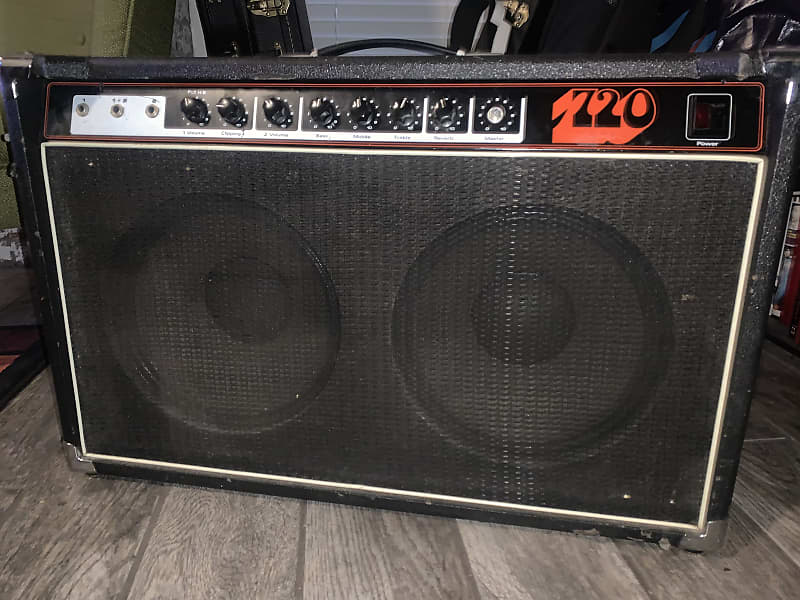 1970s Univox Stage 720 Lead Twin Guitar Amp - Black | Reverb