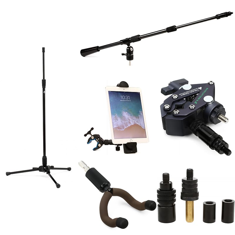 Triad-Orbit T2 Mic Stand wth Tablet Holder and Guitar Hanger | Reverb