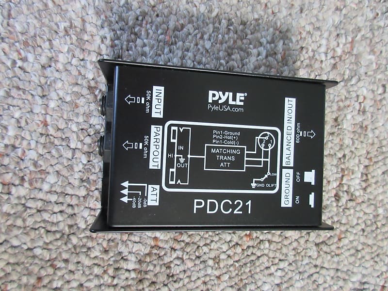 PYLE-PRO Direct Injection Audio Box PDC21 Passive DI Hum | Reverb
