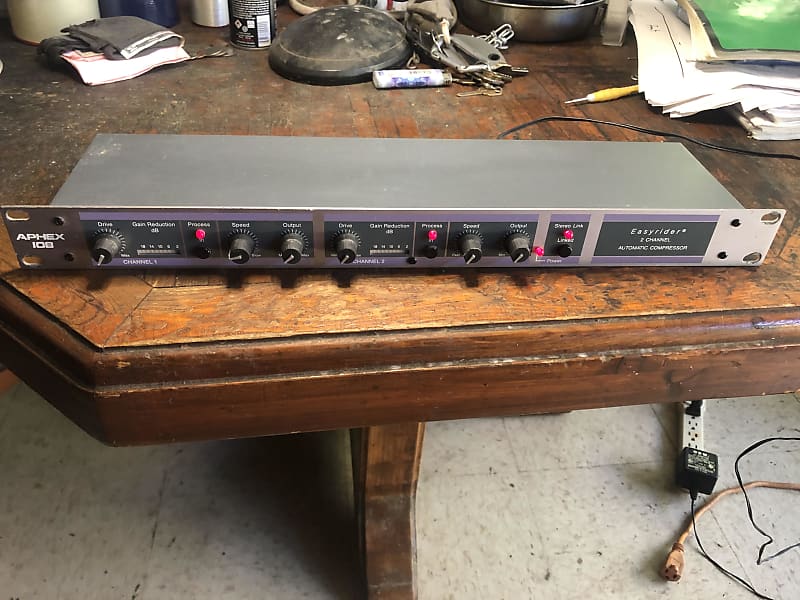 Lot of 2 Aphex 108 Easyrider 2-channel automatic compressors, | Reverb