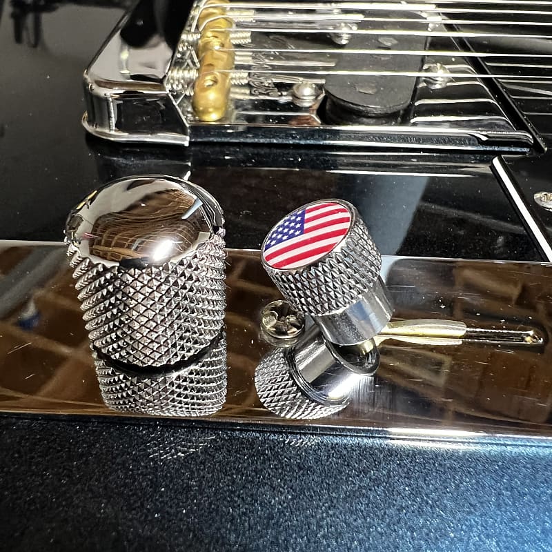 Kinnatone U.S.A. Flag Chrome Switch tip for Blade style | Reverb