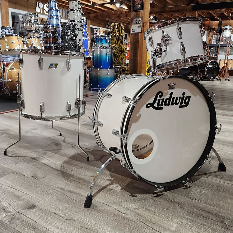 Used Vintage Ludwig 3pc Drum Set White Cortex - Very Good | Reverb