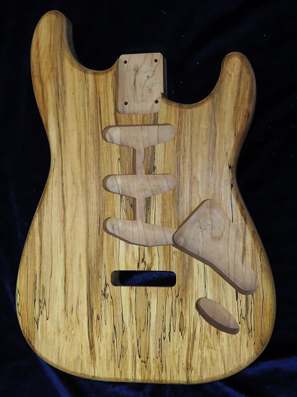 Spalted Maple Top / Aged Cherry Wood Strat body - Standard - | Reverb