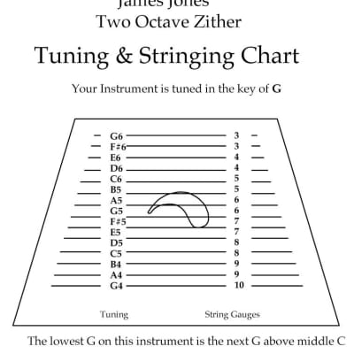 James Jones Two Octave Zither/Lap Harp | Reverb