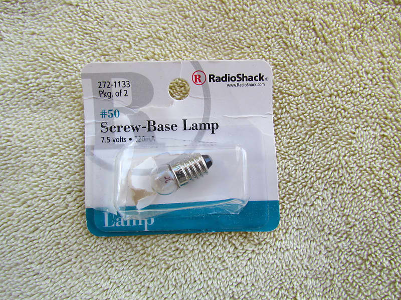 Radio Shack #50 Screw Base Lamp 7.5V 220mA Radio Shack Pilot | Reverb