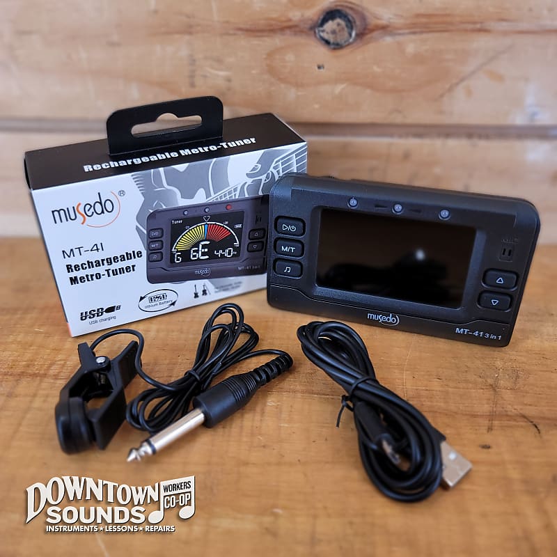 Musedo MT-41 Rechargeable Metro-Tuner - Black | Reverb