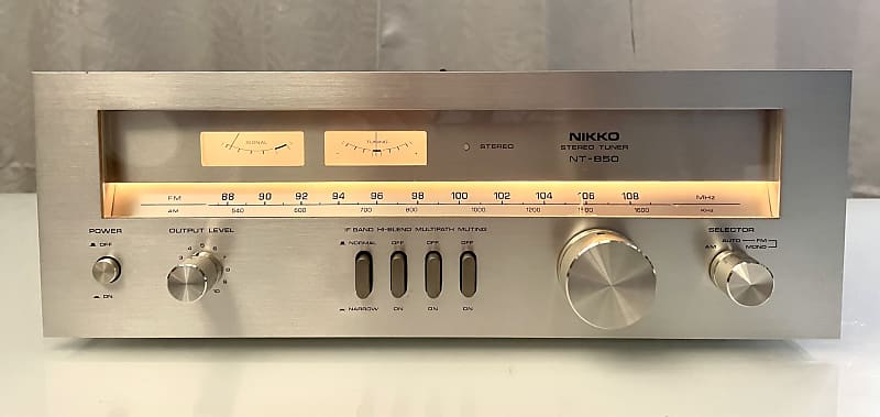 Vintage Nikko NT-850 Tuner - Silver | Reverb