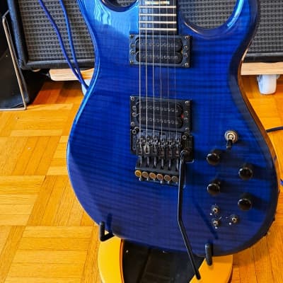 Carvin DC400 Custom 1993 - Flame Translucent Blue | Reverb