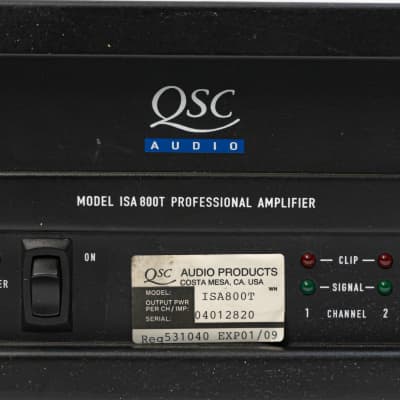 QSC Audio ISA 800T Professional Stereo Power Amplifier | Reverb