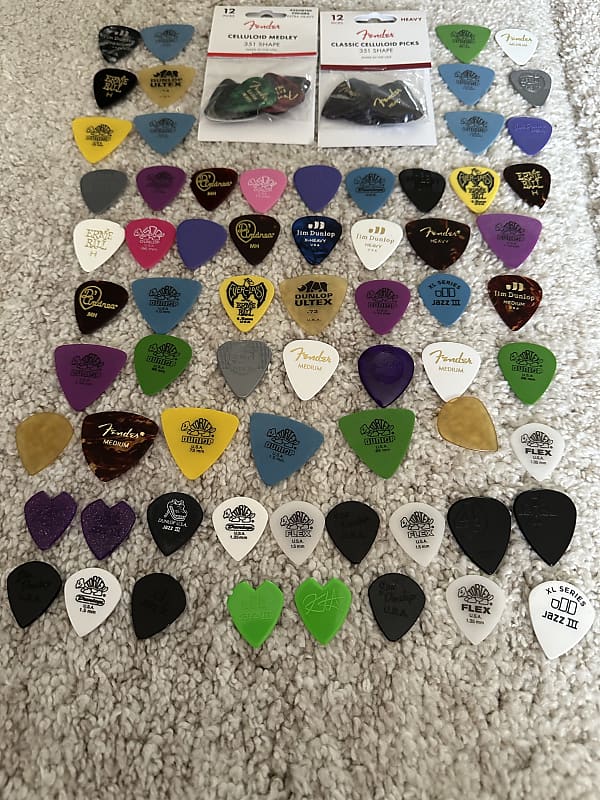 91 high end Dunlop Guitar Picks Jazz III , Tortex , Ultex , | Reverb