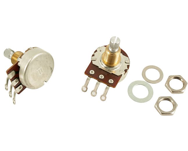 Bourns 500K PDA24 Audio Taper Split Shaft Standard Bushing | Reverb