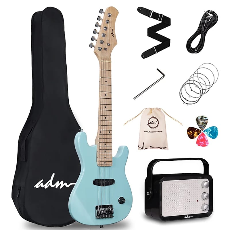 ADM 30-Inch Mini Electric Guitar Package, - Solid Wood, | Reverb