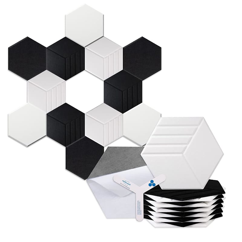 High Density Carved Pattern Hexagonal Acoustic Panel Self | Reverb